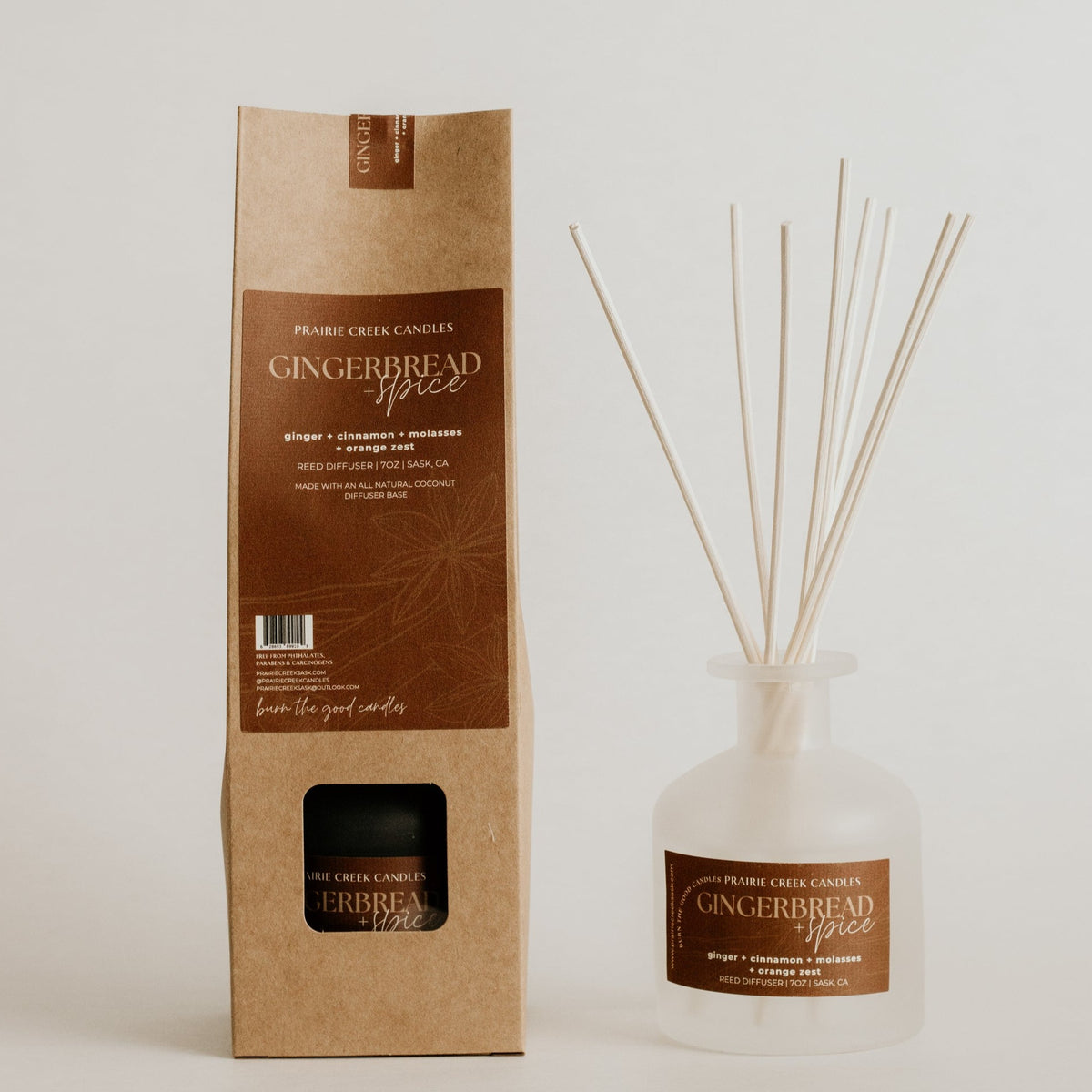 GINGERBREAD & SPICE REED DIFFUSER – Prairie Creek Candles